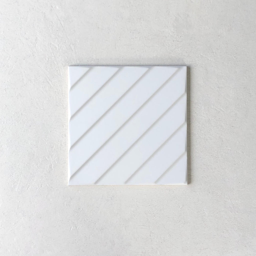 4D Diagonal White 200x200mm | Elite Bathware & Tiles