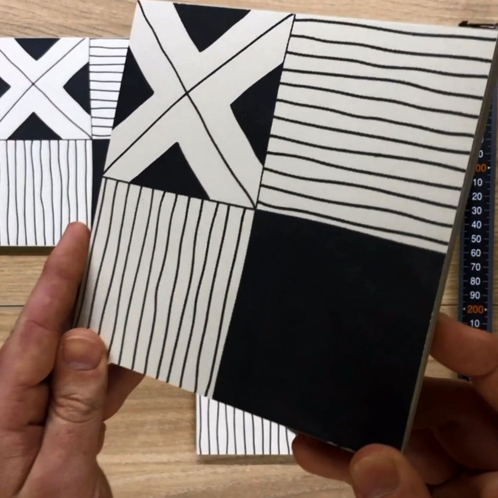 Mini Tangle Medley | Patterned Square Porcelain Tile | Elite